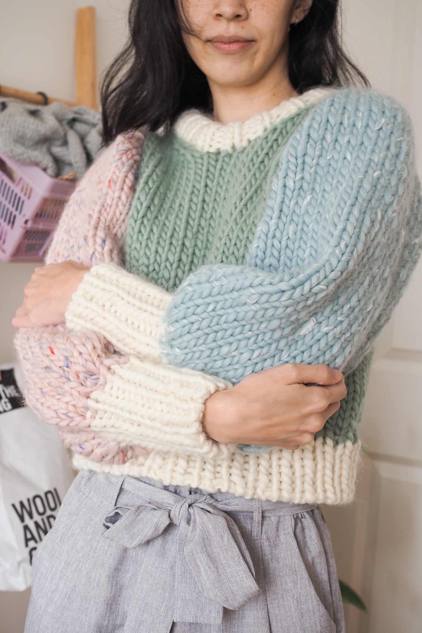 Friday Jumper Knitting Pattern Chunky Knit Jumper Worked Top Down In ...