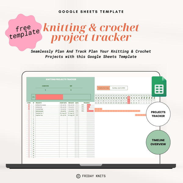 Knitting Crochet Project Tracker Template Google Spreadsheets Knitters ...
