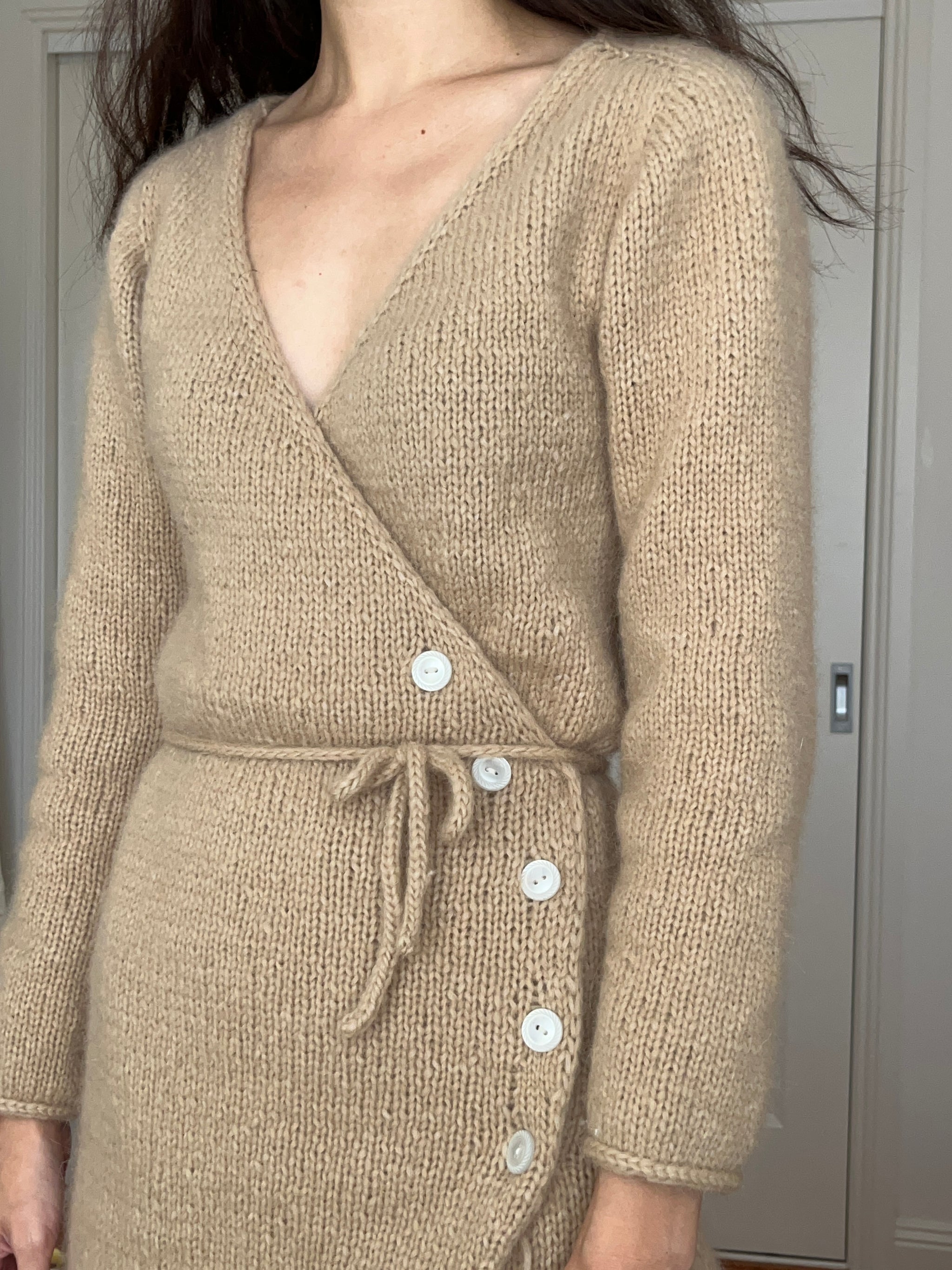 Wrap It Up Dress Knitting Pattern Winter Dress Parisian Style Long ...